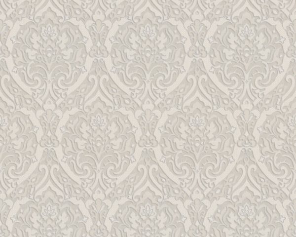 A.S. Création Wallpaper «Baroque, 3D, Copper, Grey, Metallic, Silver» 370024