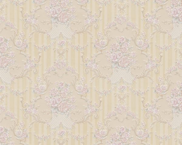 A.S. Création Wallpaper «Baroque, Beige, Gold, Metallic, Pink» 765789