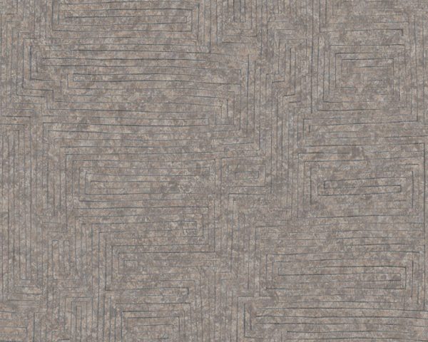 A.S. Création Wallpaper «Graphics, Beige, Brown, Grey, Silver» 371711