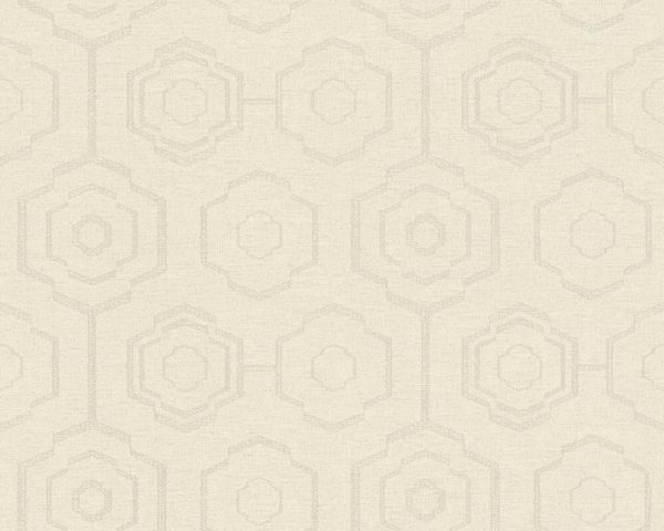 A.S. Création Wallpaper «Graphics, Floral, Beige, Cream, Grey, Taupe» 371772