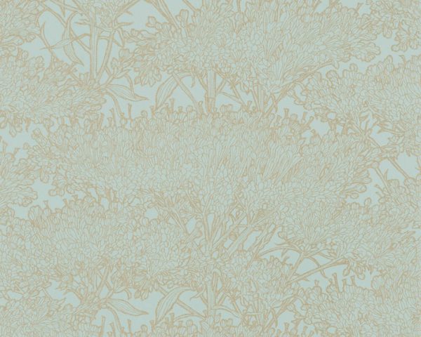 Architects Paper Wallpaper «Floral, Blue, Gold, Green, Metallic» 369722