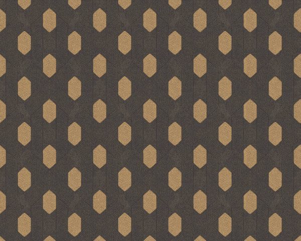 Architects Paper Wallpaper «Graphics, Black, Brown, Metallic» 369735