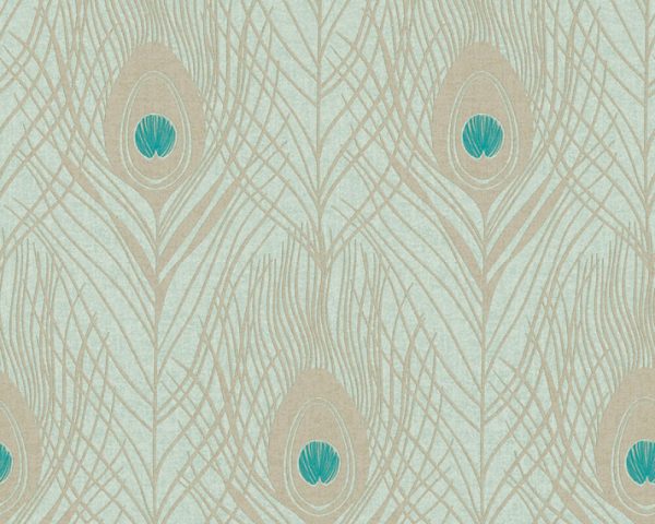 Architects Paper Wallpaper «Graphics, Blue, Gold, Green, Metallic» 369713