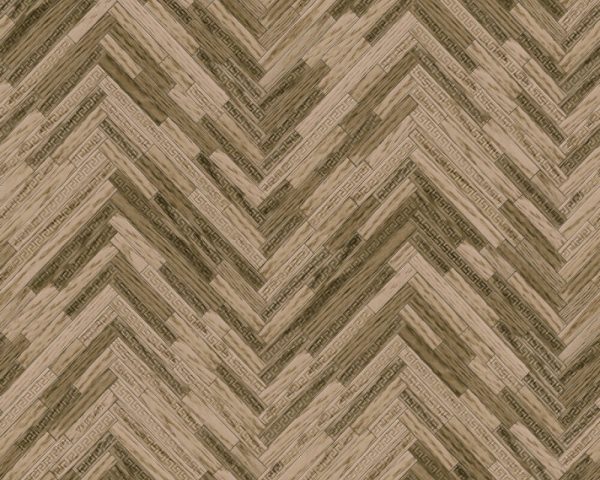 Versace Home Wallpaper «Wood, Cottage, Beige, Brown» 370512