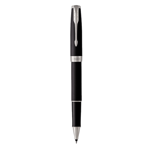 PARKER Roler olovka Sonnet Matte Black Lacquer 1931523 (Crna/Srebrna)
