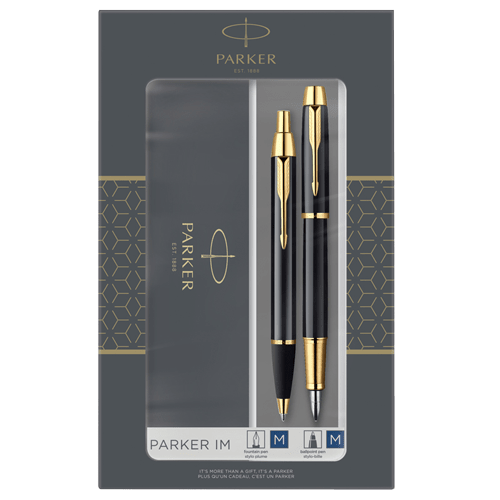 PARKER Set hemijska olovka & nalivpero IM Black GT - PK93216