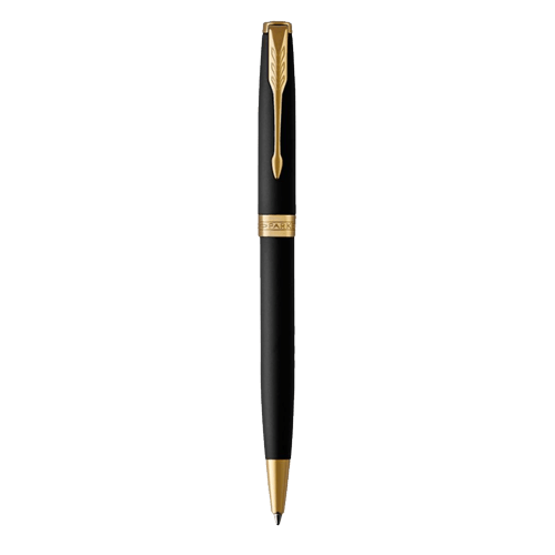 PARKER Hemijska olovka Sonnet Matte Black Lacquer Ballpoint 1931519 (Zlatna/Crna)