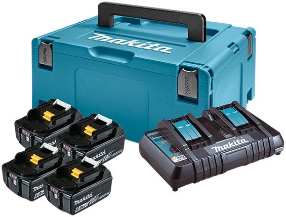 Makita-Set napajanja tip3 Makpac, BL1860Bx4, DC18RD (4x18V 6,0Ah)