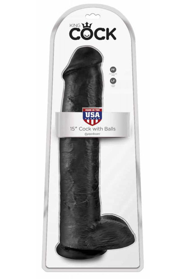 King Cock crni izuzetno veliki realistični dildo od 38cm PIPE553523 / 7694