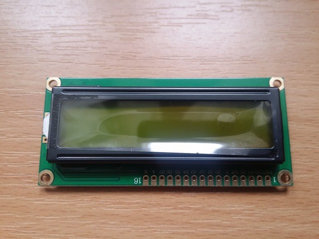 1602 16x2  LCD displej žuto-zeleni QAPASS
