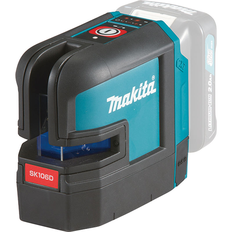 Makita-Laser sa ukrštenim linijama SK106DZ (12V/4,0Ah) Bez akumlatora i punjača - 25m