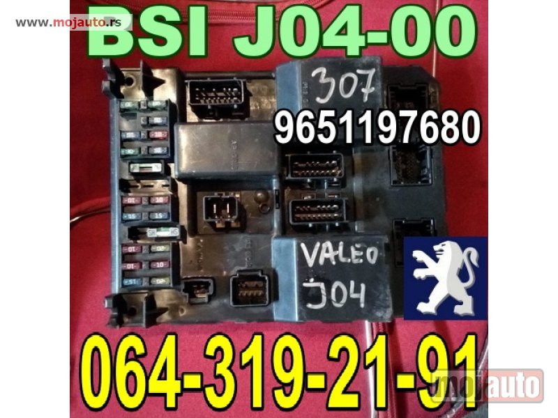 BSI J04-00 , 9651197680 Valeo bot 9.31 Peugeot 307