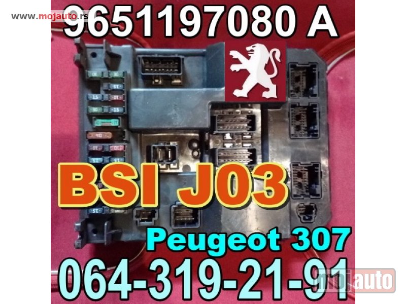 BSI J03 , 9651197080 A Valeo bot 9.31 Peugeot 307