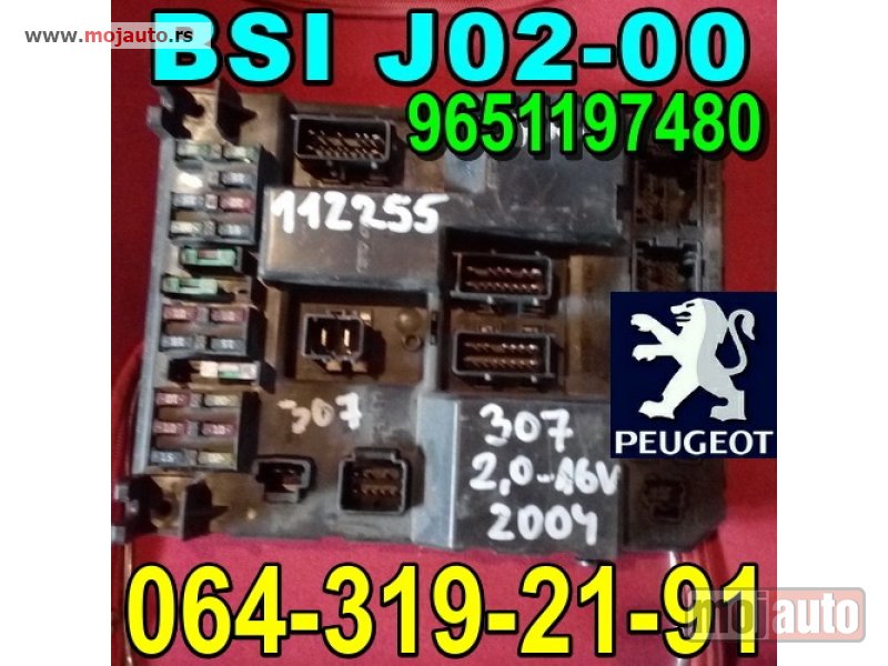 BSI J02-00 , 9651197480 Boot 9,31 Peugeot 307