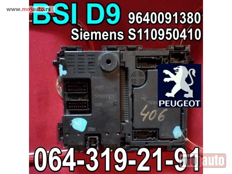 BSI D9 Peugeot 406 , Siemens S110950410 , 9640091380