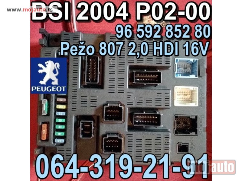 BSI 2004 P02-00 Peugeot 96 592 852 80 Pežo 807 2,0 HDI 16V