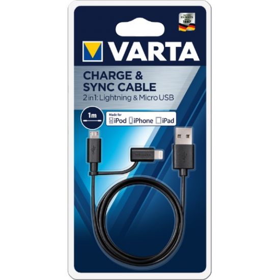 Varta 57943 USB Micro iPhone 2u1 kabl