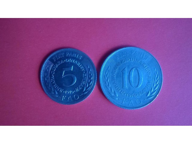 5 i 10 dinara FIAT PANIS-FAO