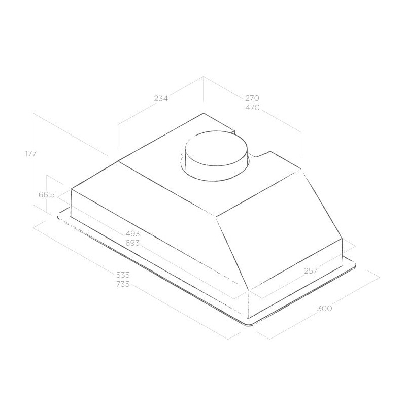 Elica ugradni aspirator ERA S IX/A/72