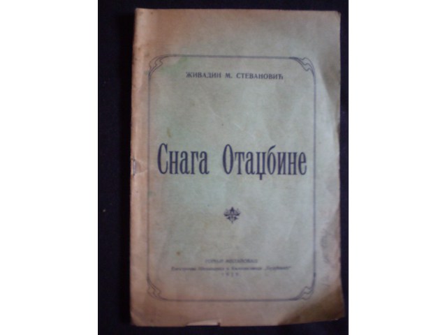 Živadin M. Stevanović: SNAGA OTADŽBINE 1929.