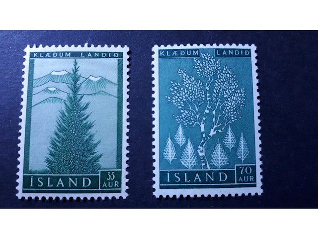 Island 1957. - Flora - drveće ** kompl. serija