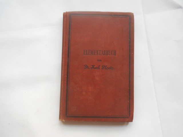Elementarbuch, Karl Ploetz 1896. udž. francuskog jezika
