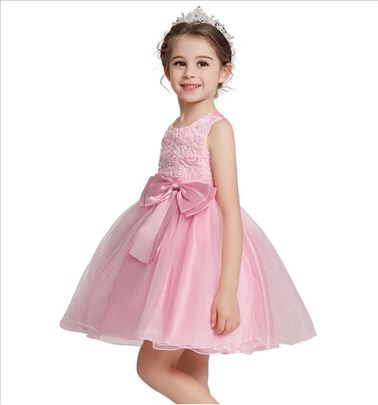 Svecana roze haljina haljinica decu za devojcice m