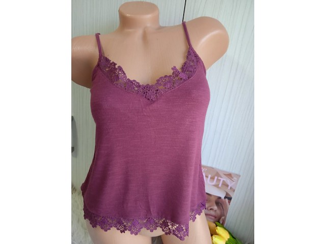 BORDO PRIMARK BLUZA SA CIPKOM VEL S