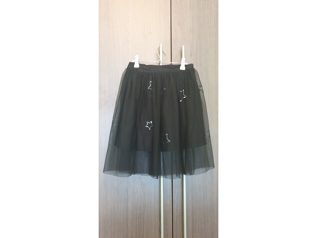 BENETTON suknja crna, tilasta XL/10-11/150cm kao Nova