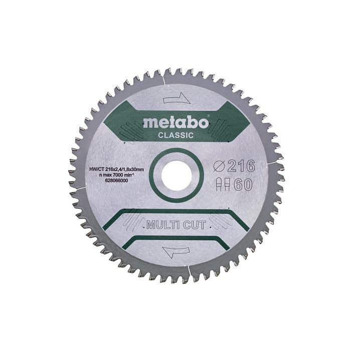 Metabo list za kružnu testeru univerzalni MultiCut 216mm 60z Precision cut