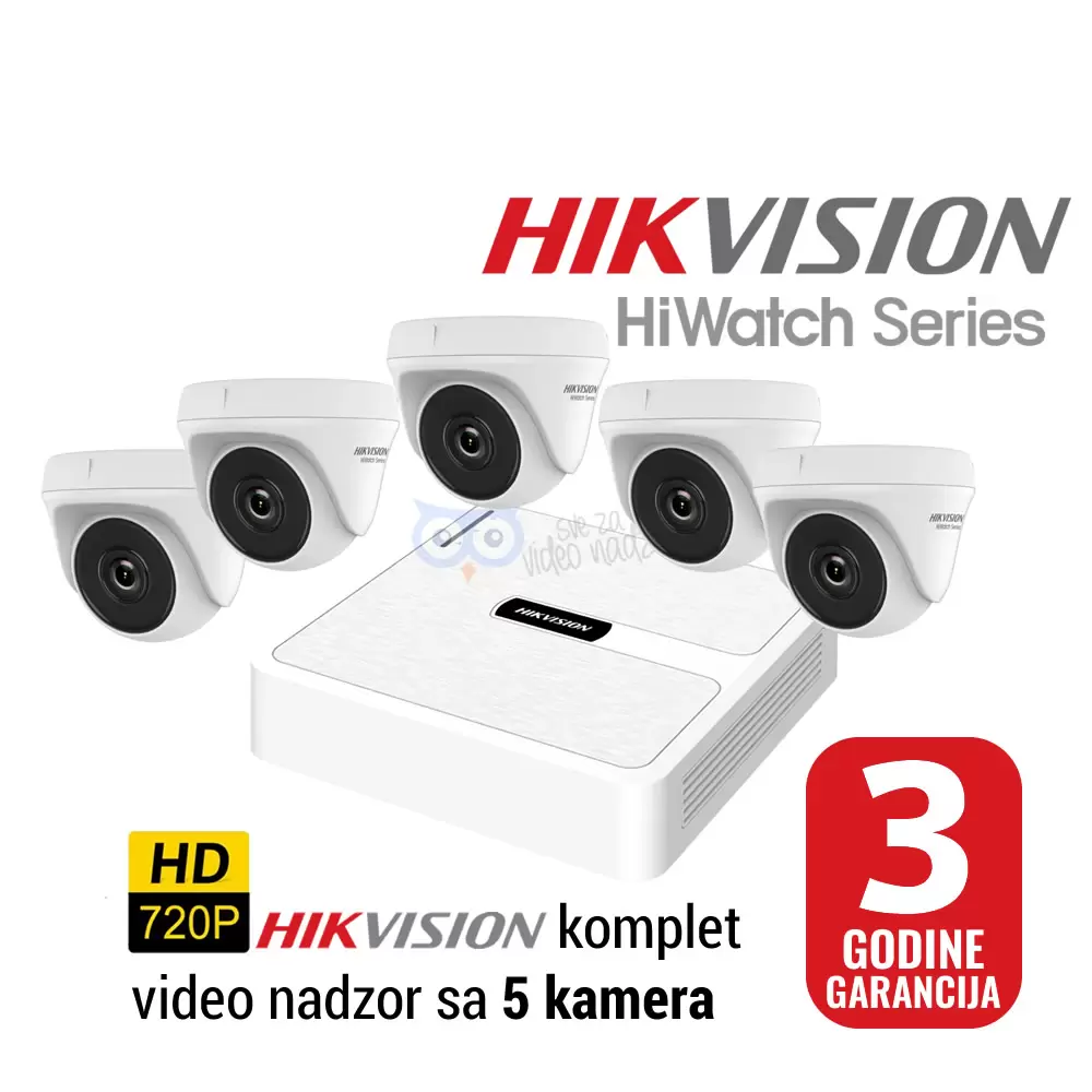 HD Hikvision komplet video nadzor sa 5 kamera