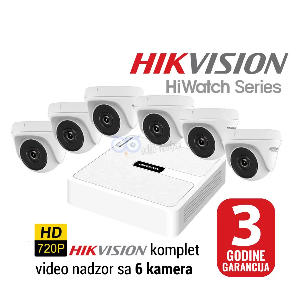 HD Hikvision komplet video nadzor sa 6 kamera
