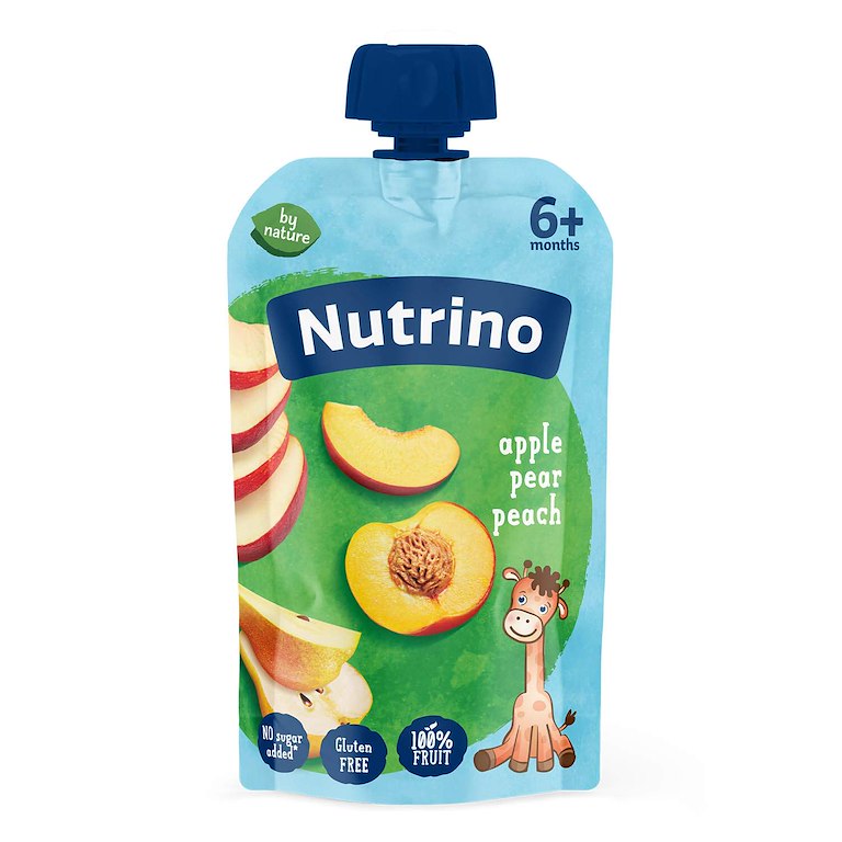 Nutrino pauč jabuka kruška breskva 100g nutrino