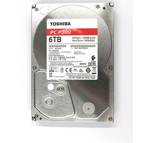 Toshiba 6TB P300 3.5″ SATA HDD/Hard Drive | HDWD260UZSVA