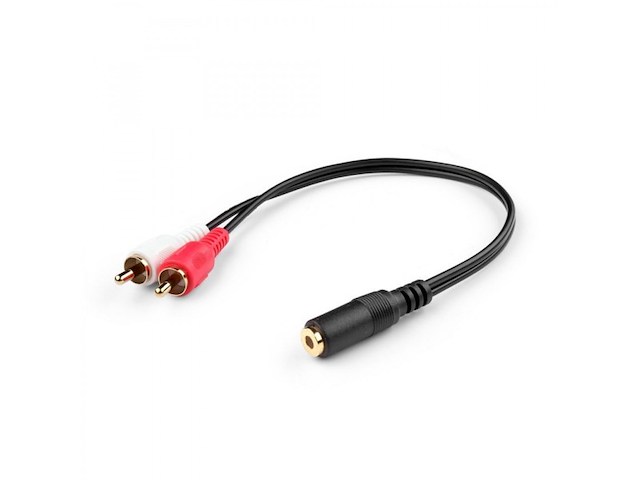 Kabl 3.5mm stereo ženski na 2xRCA muški 0.15m