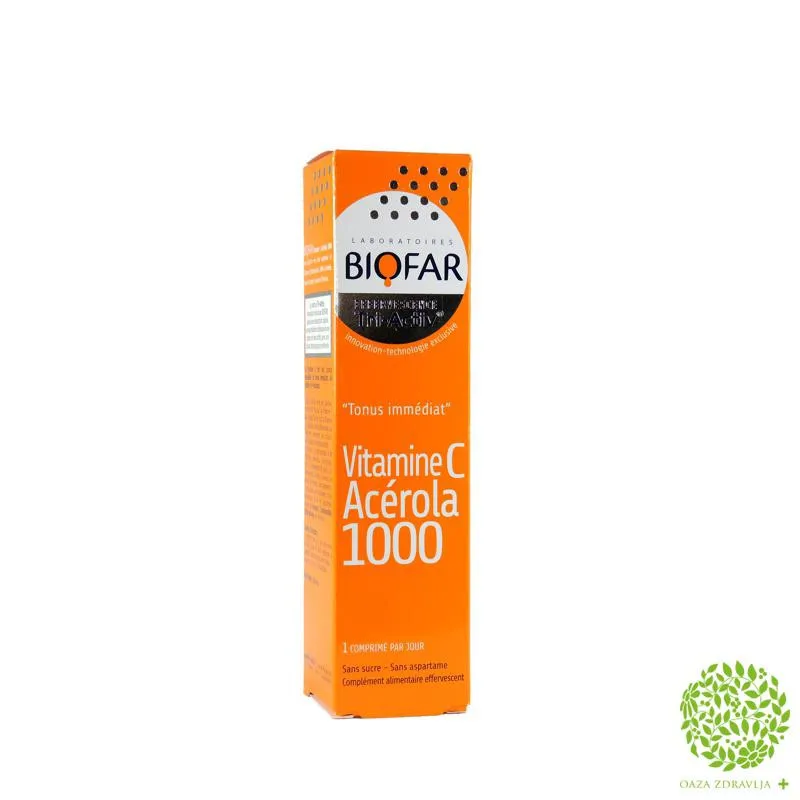 BIOFAR-VITAMIN C-1000 mg ACEROLA 15 šumećih tableta