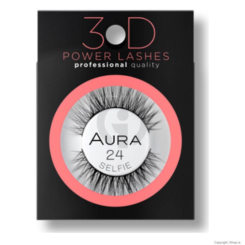 3D Veštačke trepavice 3D POWER LASHES 24 Selfie