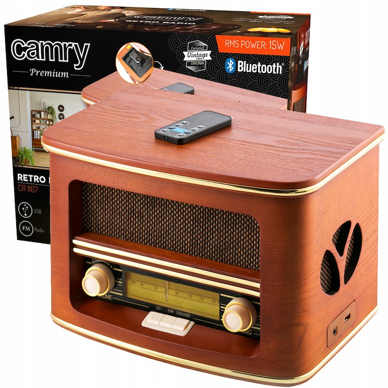 Camry CR1167 – Retro Radio BT/ MP3 /USB/ CD