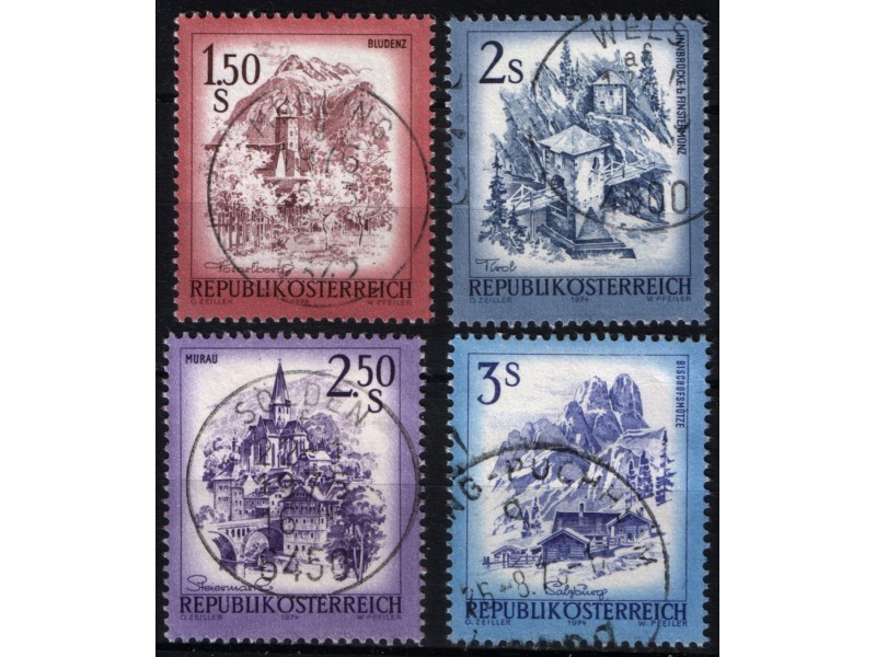 kt330ny 22.mar1974 Austrija Mi1439-42(-o-)
