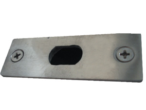 Prihvatnik brave za staklena vrata PR2022 Inox 25x70mm za bravu staklena vrata gornja-donja sa vijcima 25×70