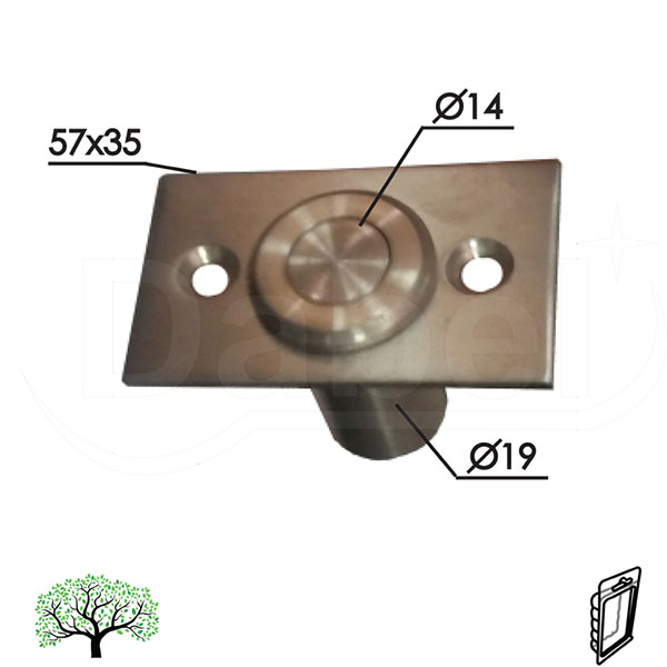 Rigla zaštita od prašine V1007 57x35x55mm prihvatnik rigle ukopavajući fi19mm ZASTITA OD PRAŠINE“