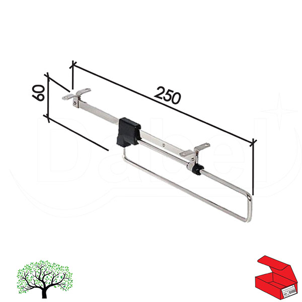Vešalica na izvlačenje NP11 Nikl 250mm