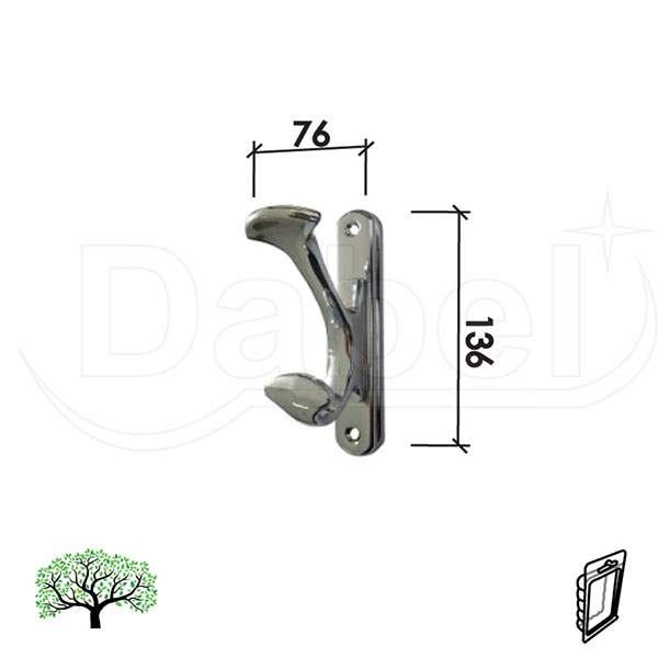 Kuka za kaput V52 Hr 136×76 mm za odeću