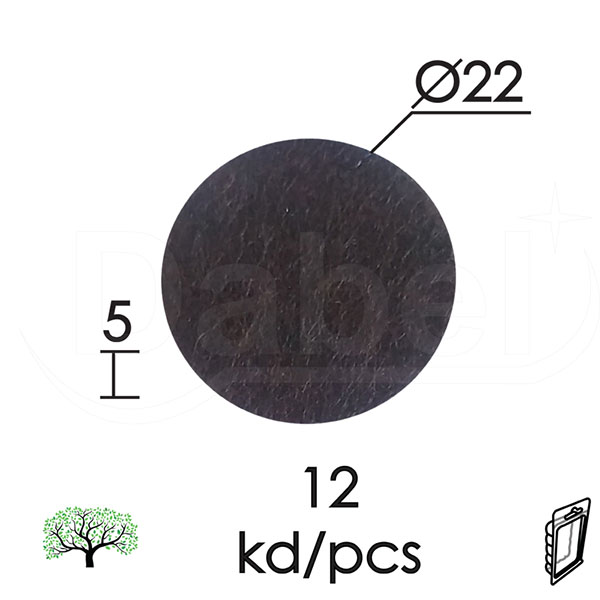 Podloška filc samol. za nameštaj F02 Braon fi22x5mm