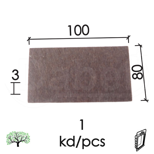 Podloška filc samol. za nameštaj F01 Braon 80x100x3mm DPZ
