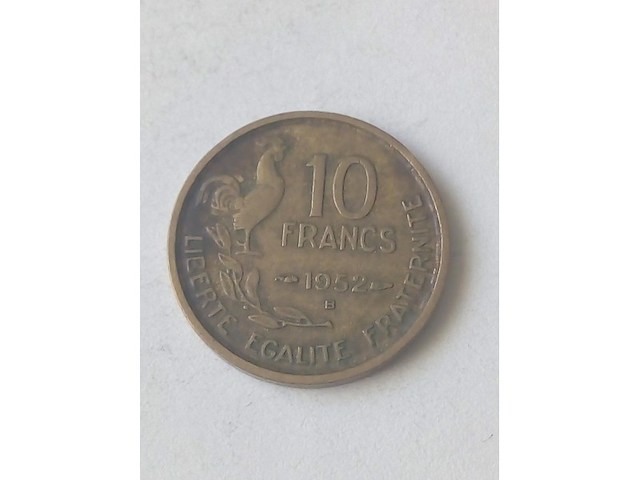 10 Francs 1952.godine - Francuska - Petao