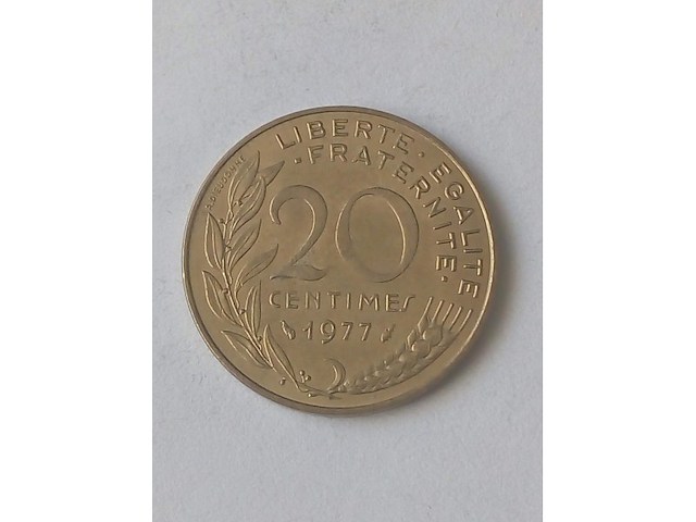 20 Centimes 1977.godine - Francuska -