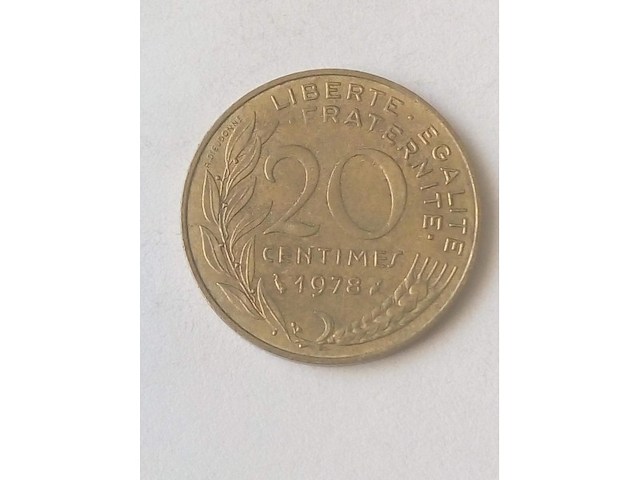 20 Centimes 1978.godine - Francuska -