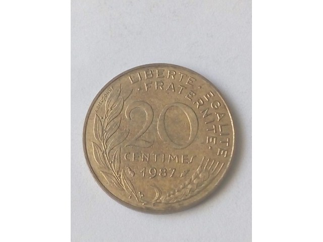 20 Centimes 1987.godine - Francuska -