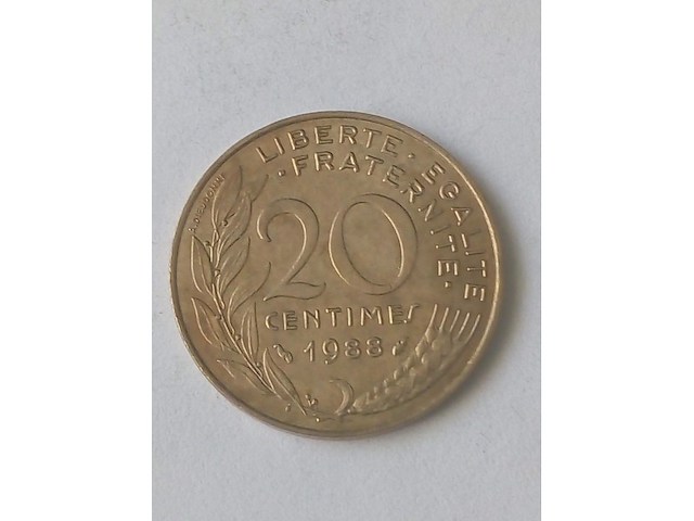 20 Centimes 1988.godine - Francuska -